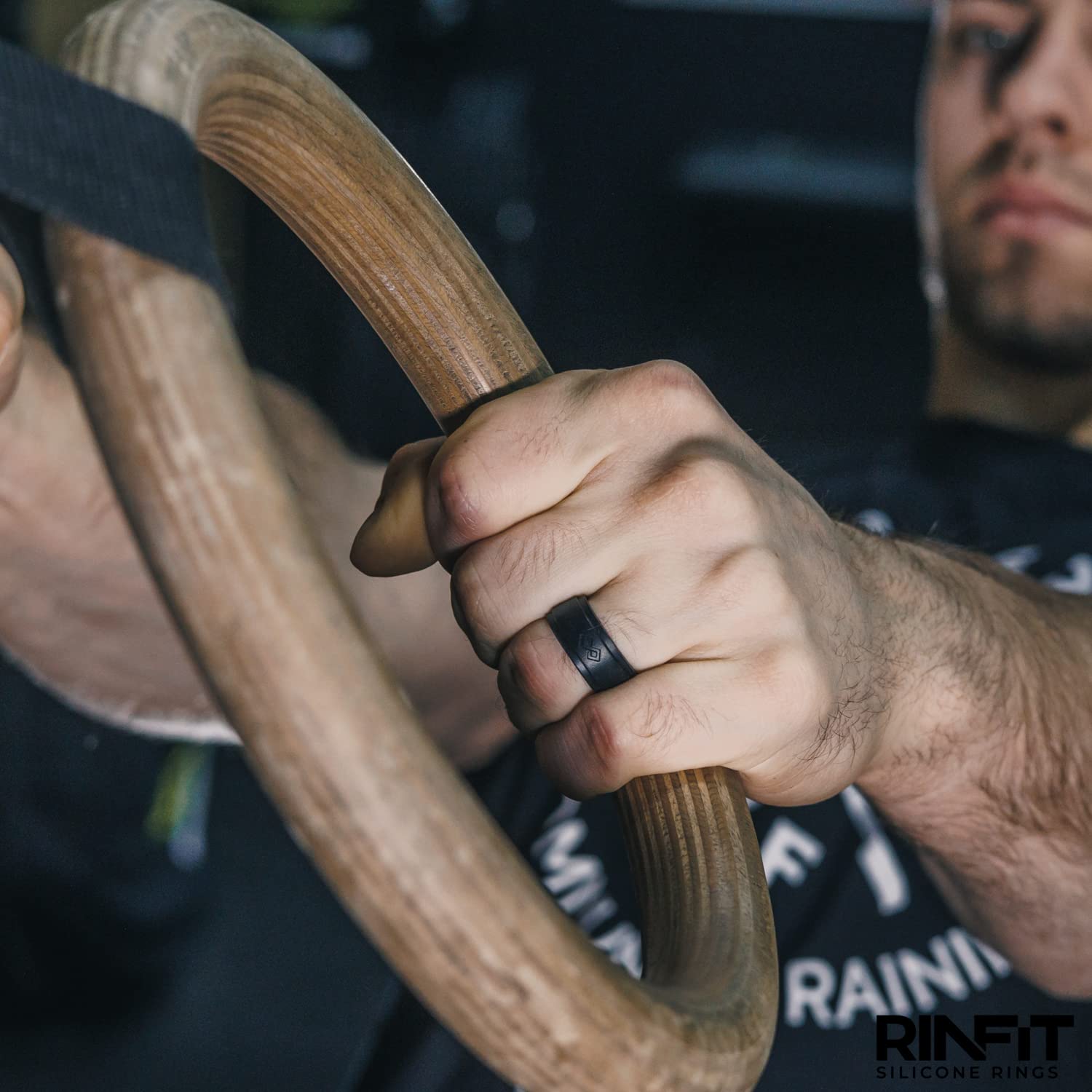 Rinfit Silicone Rings for Men - Mens Silicone Wedding Band - Infinity Silicone Ring Men - Rubber Wedding Rings - Patented Design - SetD, Size 10