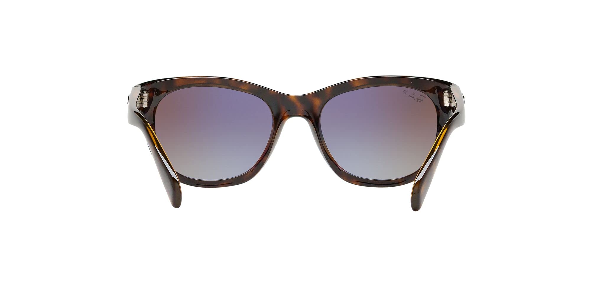 Ray-Ban Women's RB4216 Square Sunglasses, Light Havana/Polarized Brown Gradient, 56 mm