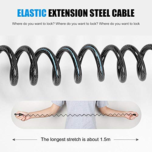 ZMYDZ Bicycle Lock Mountain Bike Lock Anti-Theft Password Combination Number Code Lock Fixed Bicycle Lock Portable Steel Cable Lock Bike Lock
