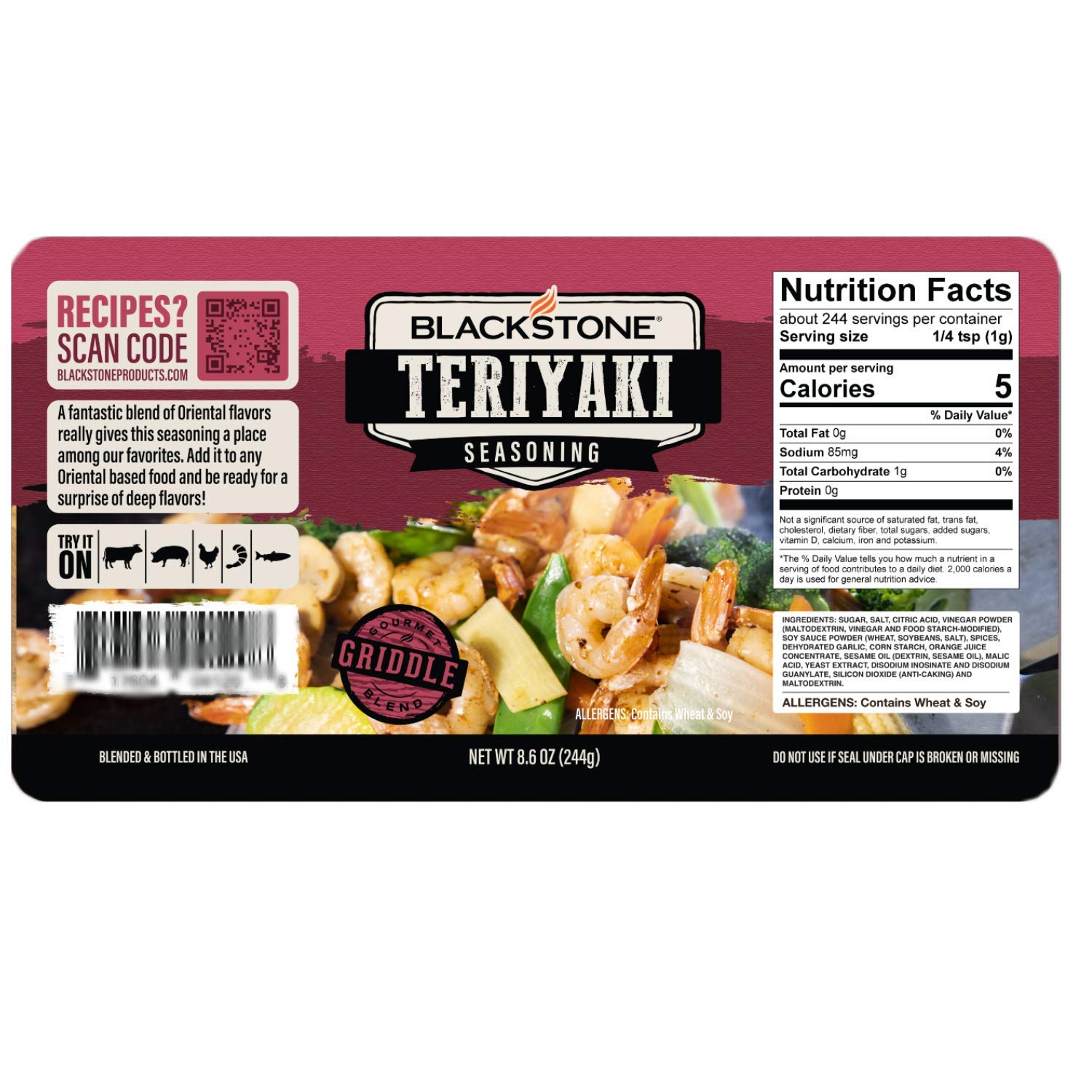 Ultimate Barbecue Spices, Gourmet Flavor Seasoning Bundle (2 Pack), Use for Grilling, Cooking, Smoking - Meat Rub, Dry Marinade, Rib Rub (Teriyaki, 8.6 Ounce)