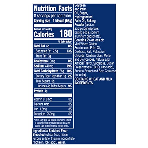 Pillsbury Grands! Flaky Layers, Honey Butter Biscuits, Refrigerated Biscuit Dough, 8 ct., 16.3 oz.