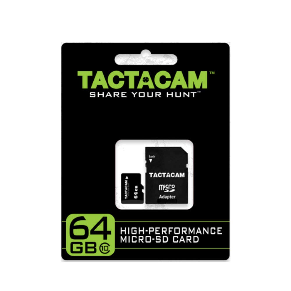 TACTACAM 5.0 Wide Angle Hunting Action Camera + Head Mount, Universal Mount Adapter and 64GB MicroSD Card