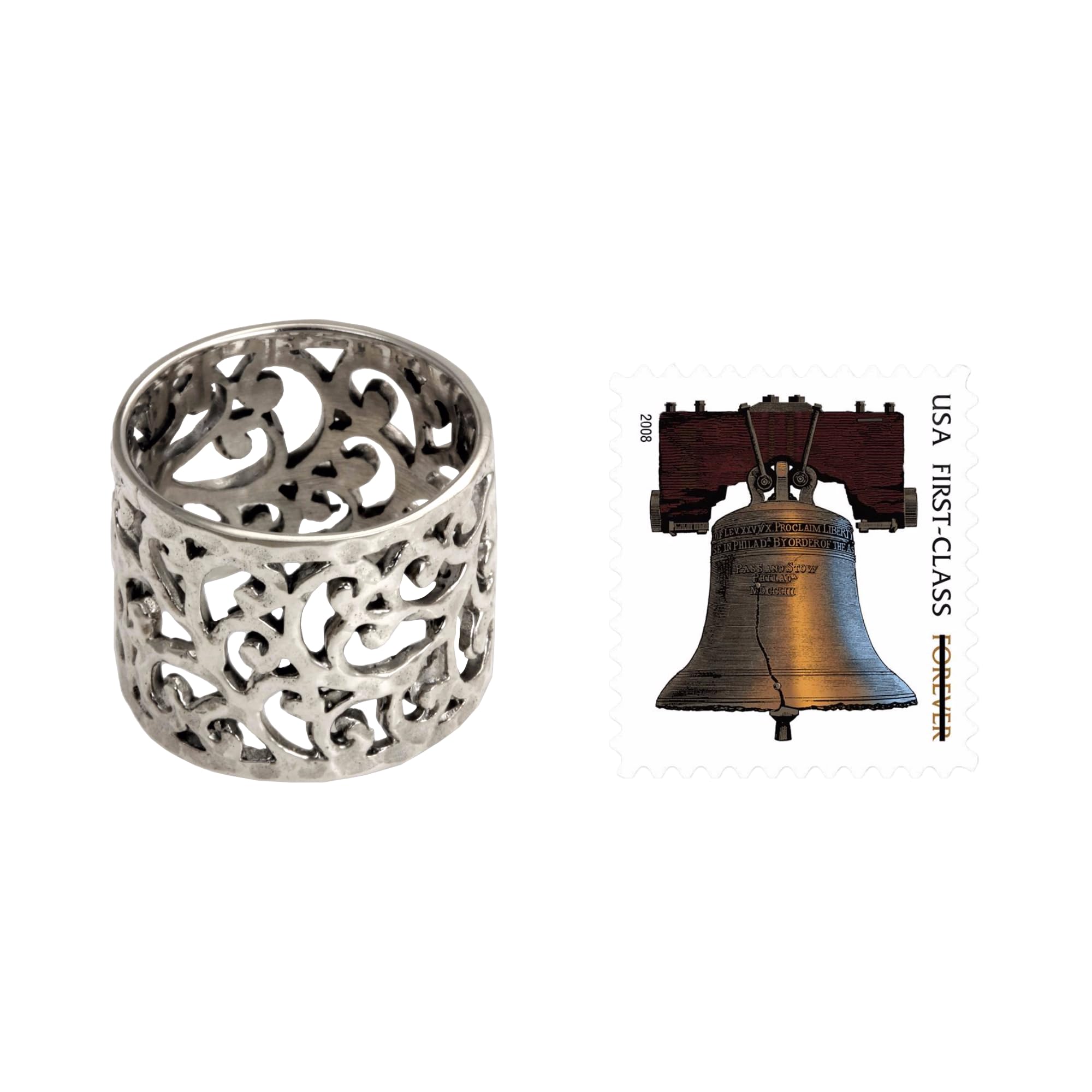 NOVICA Artisan Handmade Sterling Silver Band Ring Floral No Stone Indonesia Bohemian [band Width 17 mm W] ' Exotic Bali'
