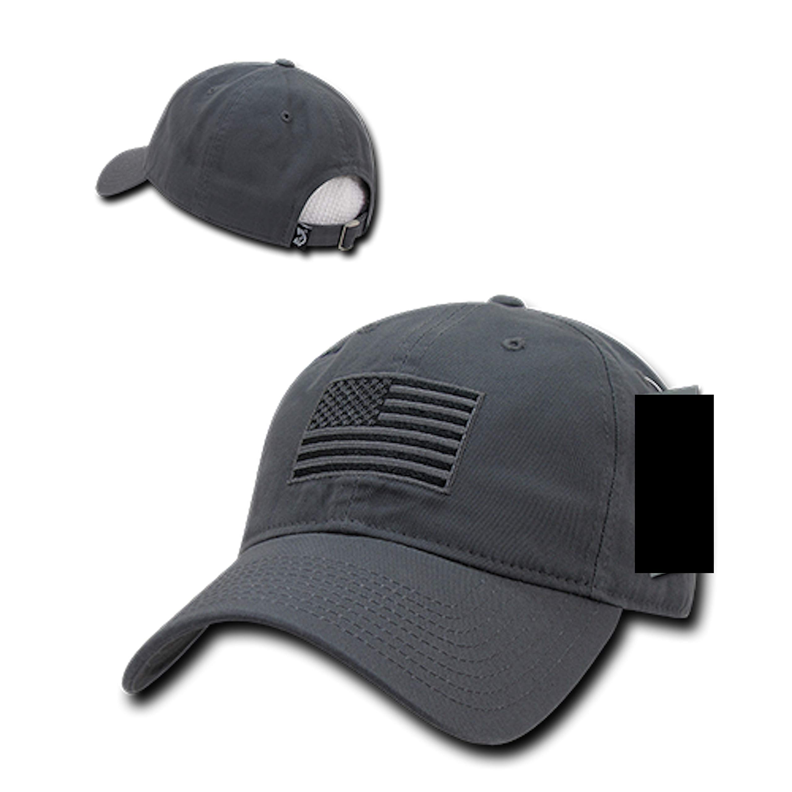 RapDom Polo Style American Pride Flag Baseball Caps Tonal Flag Dark Grey