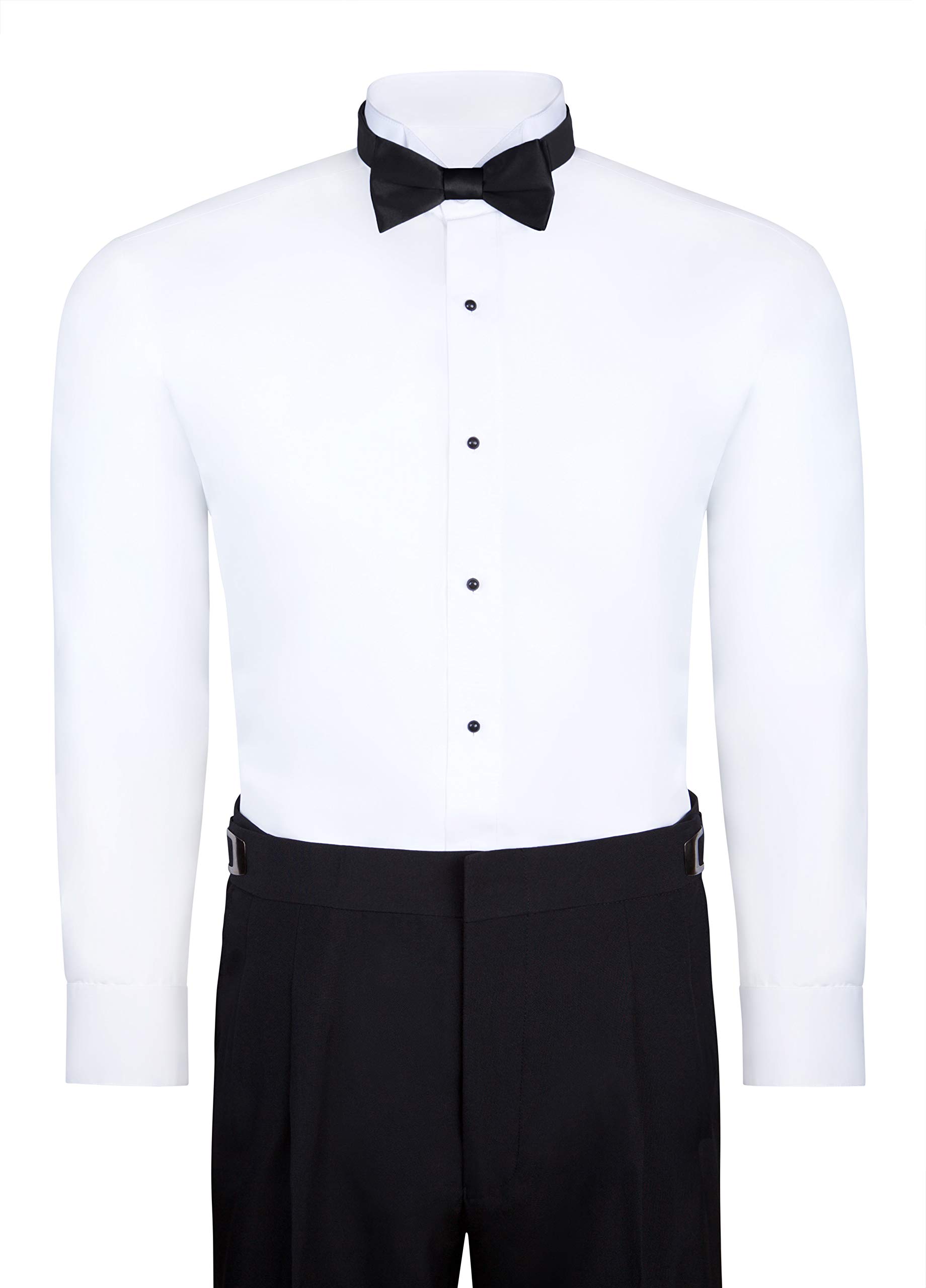 S.H. Churchill & Co. Men's Self-Tie Satin Bow Tie - Faux Silk for Wedding Tuxedo (Black)