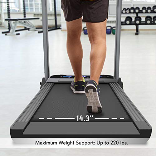 SereneLife Folding Digital Display Electric Treadmill β Fitness Training Cardio Equipment for Home Workouts, Jogging, Walking Exercise β Compact Minimal Profile Running Belt