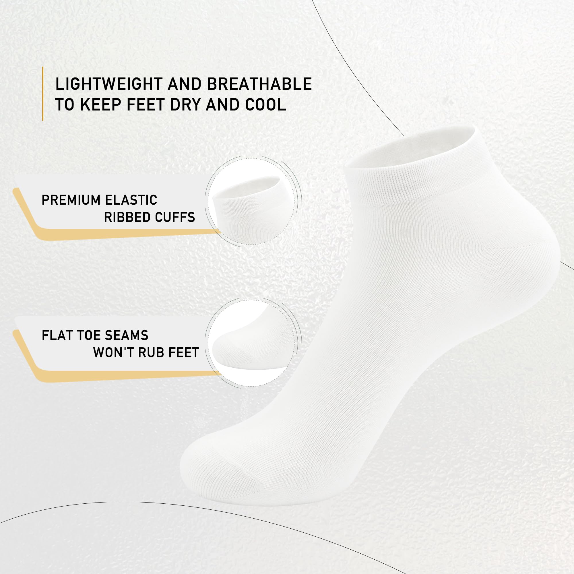 SERISIMPLE Women Viscose Bamboo Ankle Socks Low Cut Thin Sock Lightweight Pastal Color Soft Sock 5 Pairs(White, Medium)