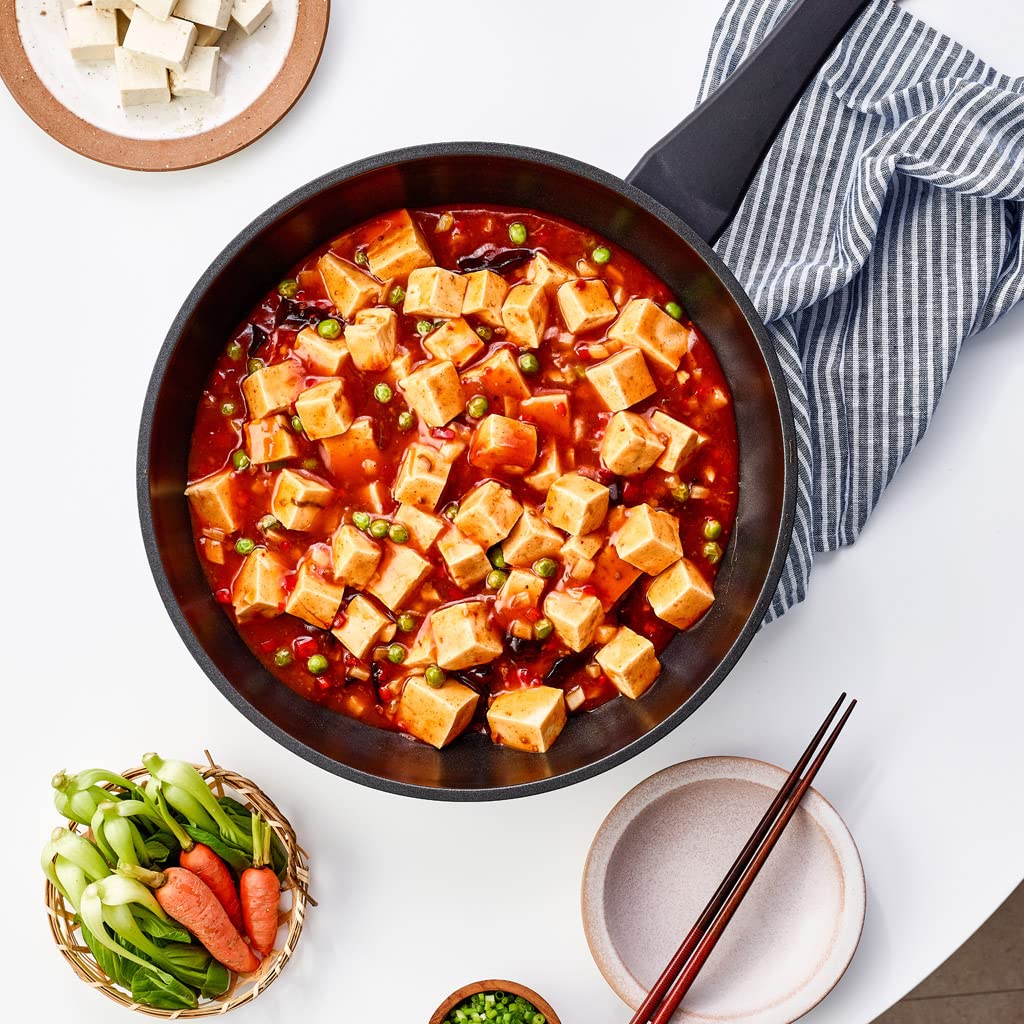 The Premium Nonstick Wok, Skillet, Saucepan Monster Cooker which is applied Quantanium Coating, Durable and Large size, Saucepan, Frying Pan, Black Pan