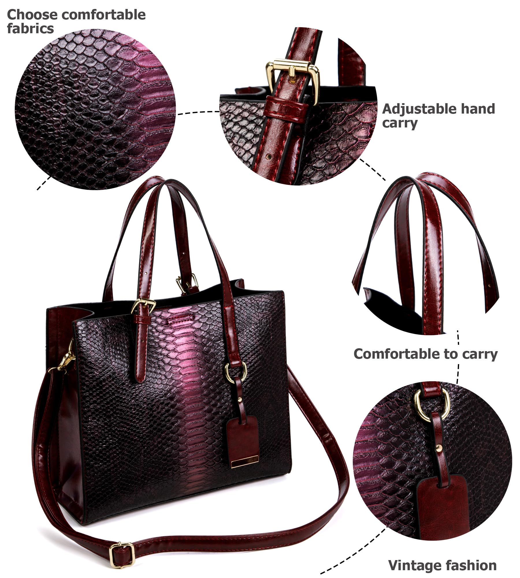 Tote Shoulder Bag for Women Large Purse and Handbag Soft Top Handle Bag Travel Bag