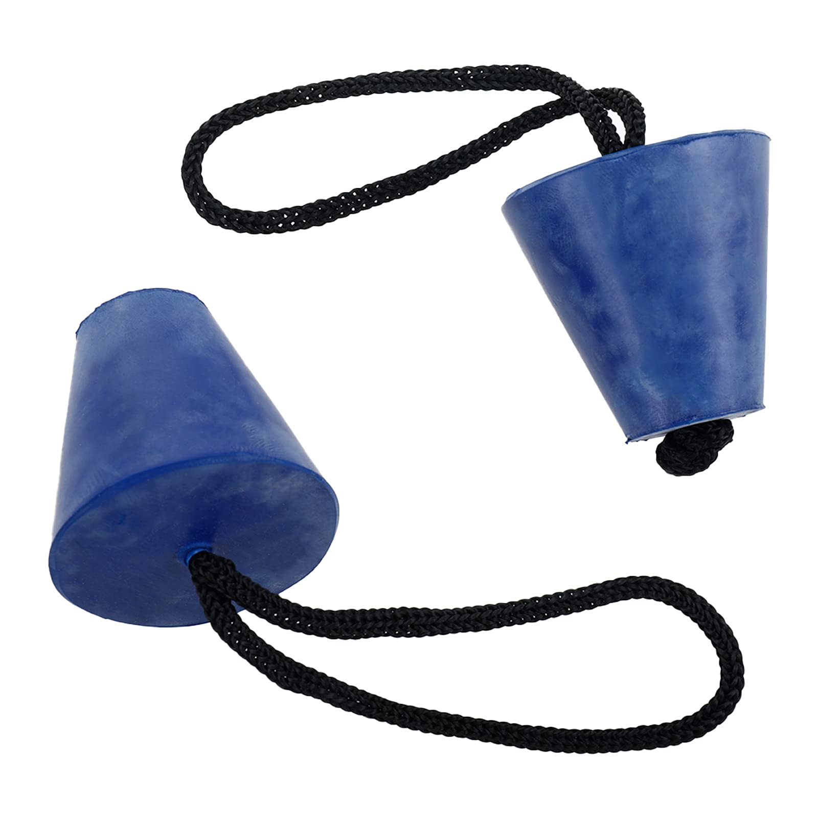 YaeMarine 12-Pack Universal Kayak Scupper Plug Kit, Silicone Scupper Plugs Drain Holes Stopper Bung with Lanyard Fit 3/4" to 1.5" scuppers or scupper Holes (Blue)