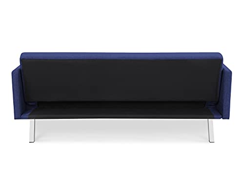 Serta Paragon Convertible Sofa Bed, 71.3" W x 29.5" D x 29.5" H, Navy Blue