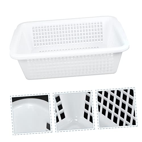 Tofficu 2pcs Storage Basket Document Letter Tray Plastic Folder Paper Storage Organizer Multifunctional File Basket Desk Tray Plastic Basket Tray Folder Basket Barbecue Desktop White Abs