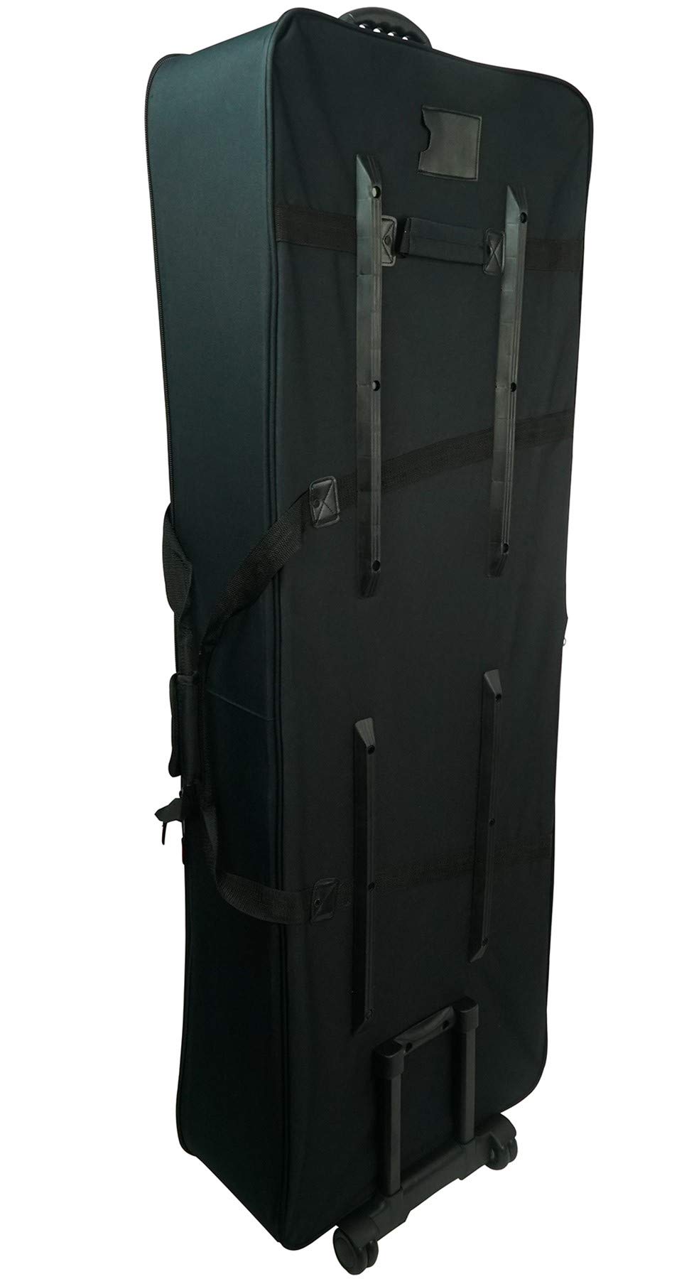 Rockville Rolling Bag 76 Key Keyboard Case W/Wheels+Trolley Handle+Large Pocket