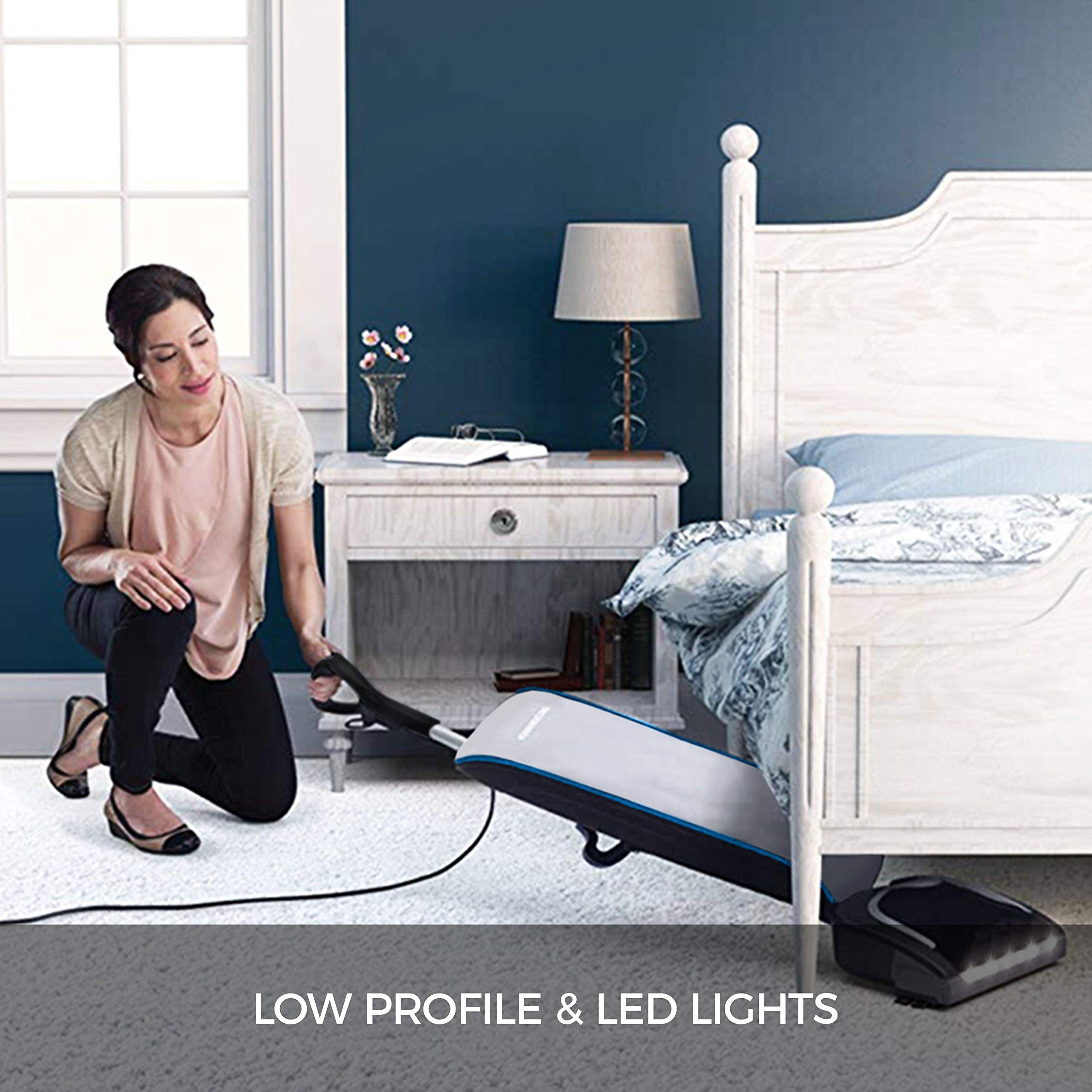 Oreck HEPA Swivel Bagged Upright Vacuum Cleaner, Lightweight, For Carpet and Hard Floor, UK30305PC, Blue