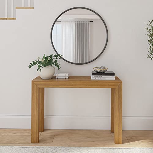 Plank+Beam Modern Solid Wood Console Table, 46.25 Inch, Sofa Table, Narrow Entryway Table for Hallway, Behind The Couch, Living Room, Foyer, Easy Assembly, Pecan
