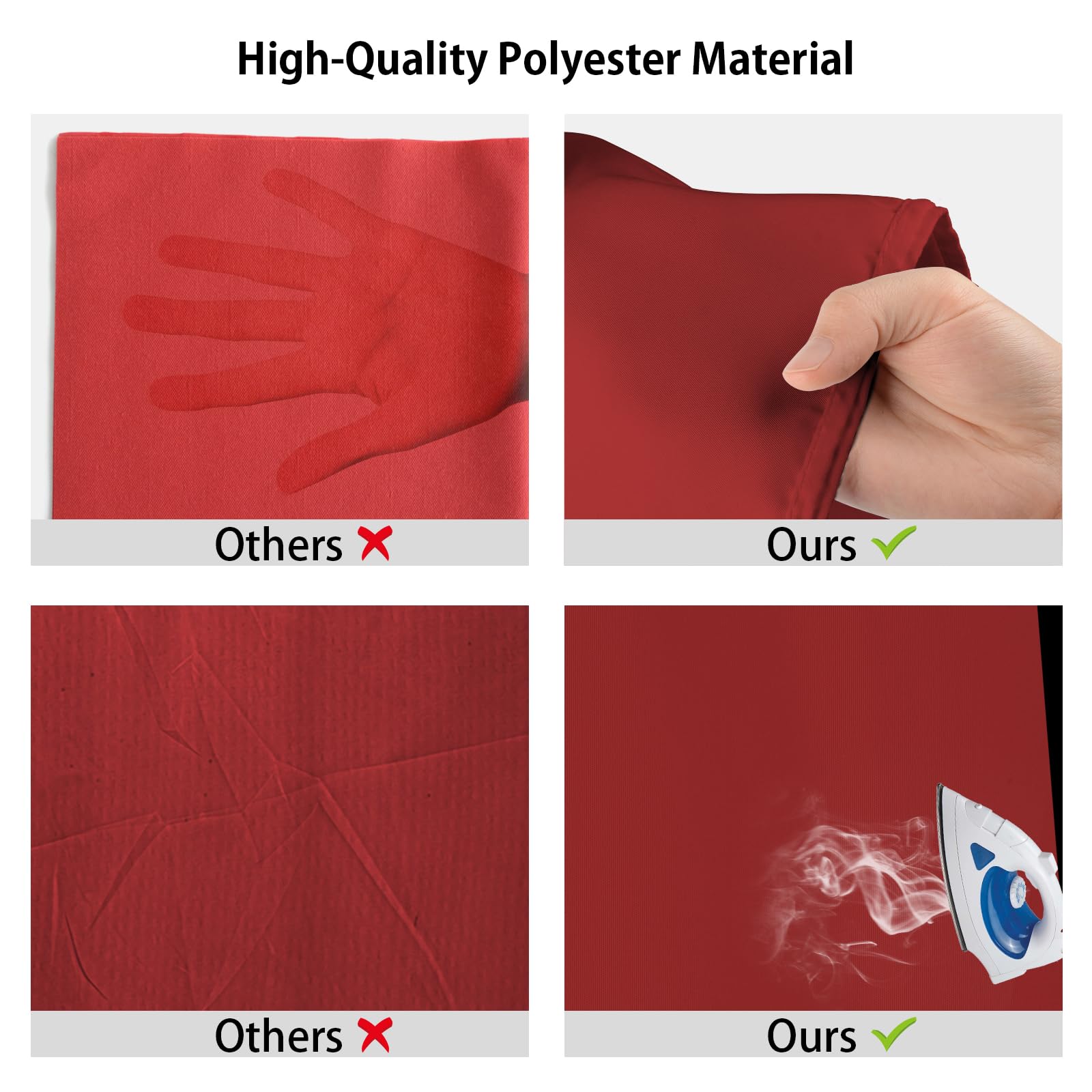 UTEBIT 6x9ft Red Backdrops, Red Background for Photography Studio Picture, Polyester Photography Backdrop for Wedding Ceremony Home Decoration Supplies
