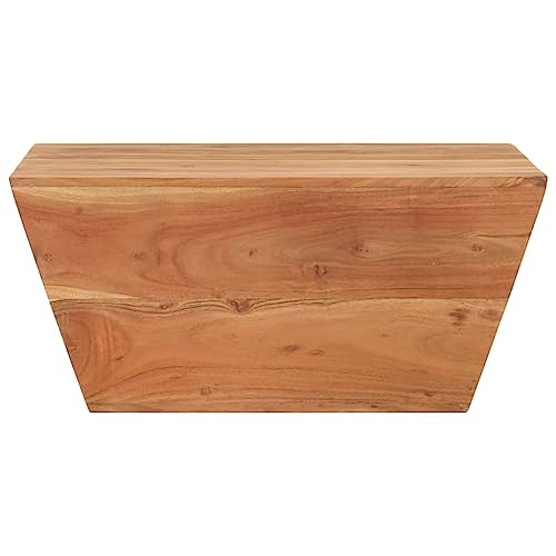 QJBSAVVA Coffee Table V-Shape 26"x26"x11.8" Solid Acacia Wood,Bedside Tables Side Tables End Tables Entrance Tables Suitable for Meeting Rooms, Reception Rooms, Offices