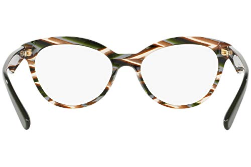 Prada Heritage PR 11RV VAO1O1 Sheaves Grey Brown Plastic Round Eyeglasses 52mm