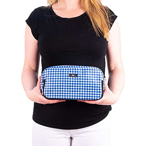 SCOUT 3-Way Bag - Travel Makeup Pouch and Toiletry Bag for Women with Three Zipper Compartments - Stands Upright, Wipes Clean