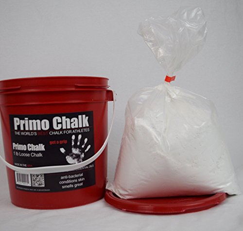 Primo Chalk - 1LBS Bucket - Fewer Applications Needed for Improved Focus on Weightlifting, Gymnastics, Rock Climbing, Gym