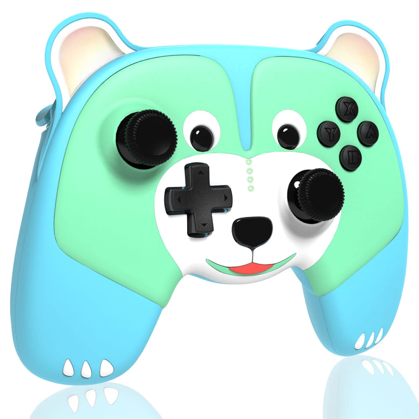 YB-OSANA Cute Switch Pro Controller for Kids Small Hands Compatible with Nintendo Switch/Switch OLED/Lite Wireless Switch Controller with Turbo Wake-Up Motion LED Light
