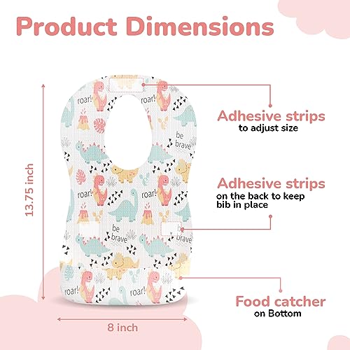 POUATU Premium Disposable Bibs Baby - Mess-Free Feeding and Easy Cleanup - Pack of 20