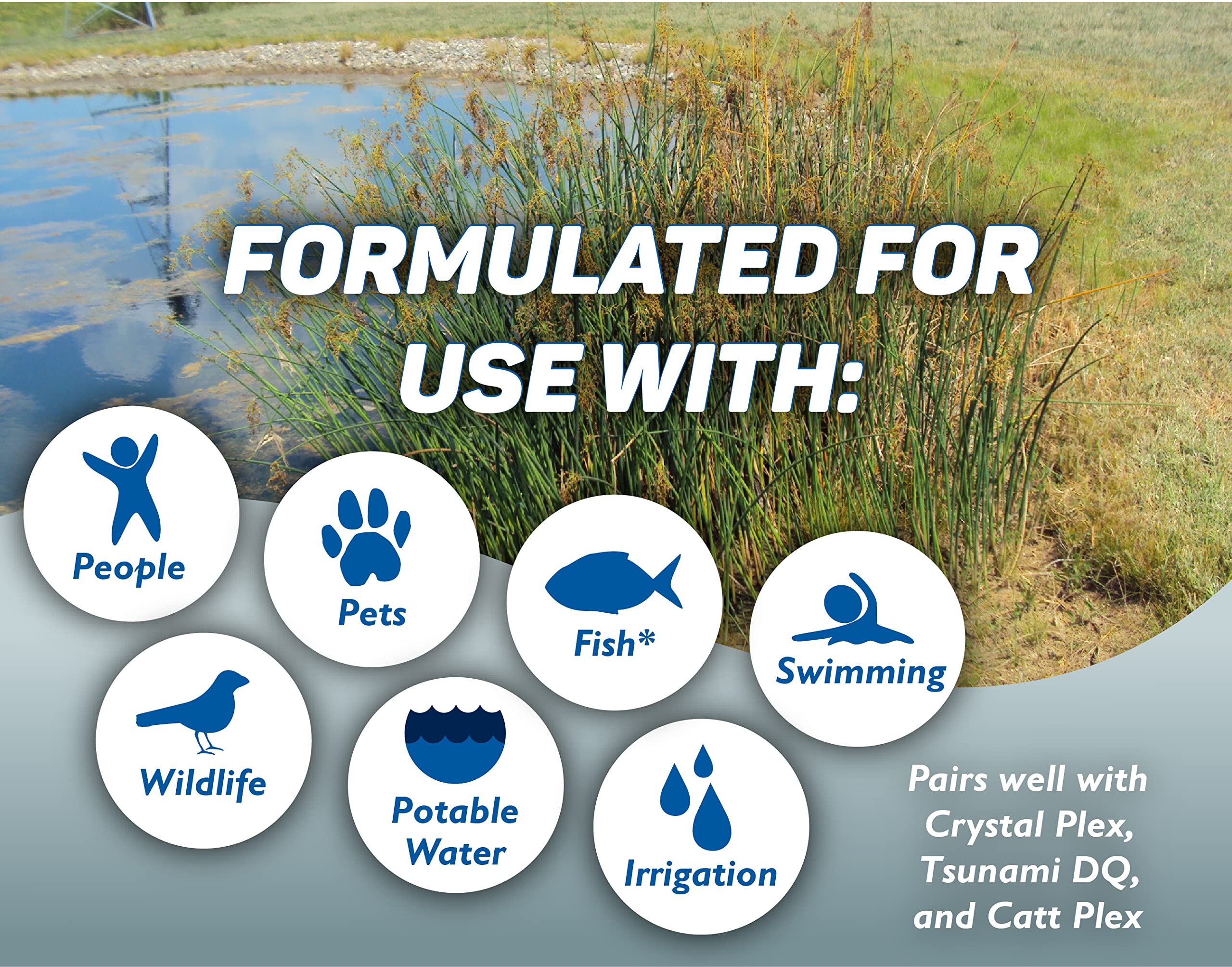 Plex Mate Aquatic Surfactant for Herbicides - 8 Ounces - Non-Ionic, Increase Product Coverage, Increase Product Penetration, Increase Product Effectiveness