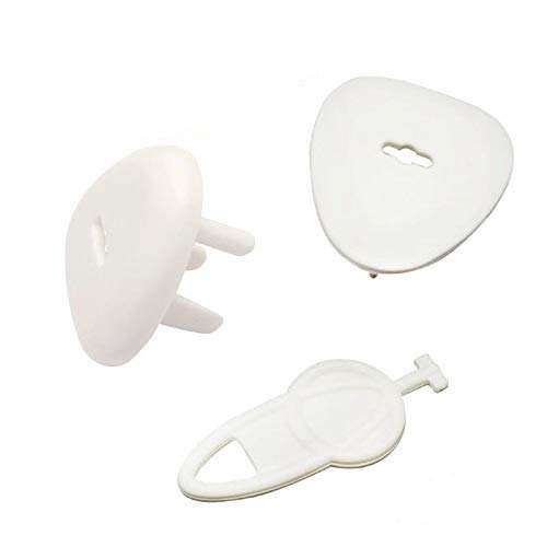 SCXCOPIDO Outlet Plug Covers Baby Proofing Electric Protector Caps Kit for Child Safety (24 Plugs + 4 Keys)