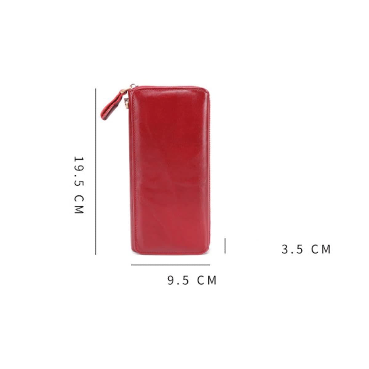 ZEBFYM Wallets for Men, Women's Wallets, Card Cases & Money Organizers, Large Capacity Genuine Leather Business Wallets, Multifunction Cowhide Wallets (Color : Red)