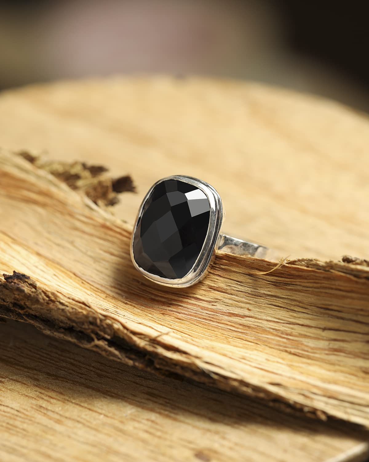 YoTreasure Black Onyx Ring Solid 925 Sterling Silver Jewelry