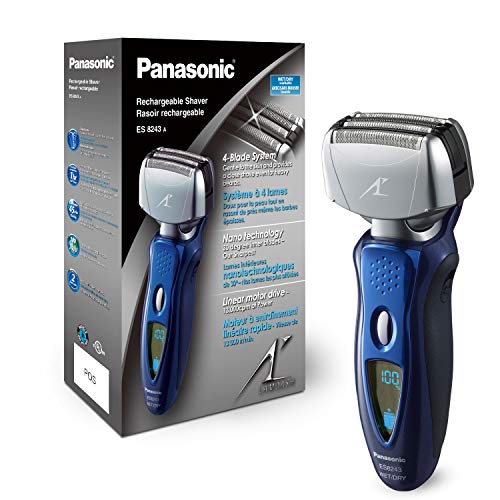 Panasonic Arc4 Electric Razor for Men with Pop-Up Beard Trimmer, 4-Blade Foil Cutting System, Flexible Pivoting Head, Hypoallergenic, Wet/Dry Electric Shaver – ES8243AA