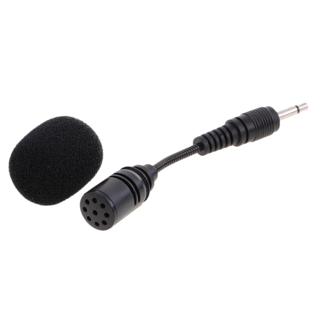 Short Wire 3.5mm Audio AUX-IN Smartphone or 3.5mm Mono Plug-In Interview Recording Condenser Microphone Mic for Laptops,PC,Phones Voice Amplifiers - Black, Mono 3.5mm Plug