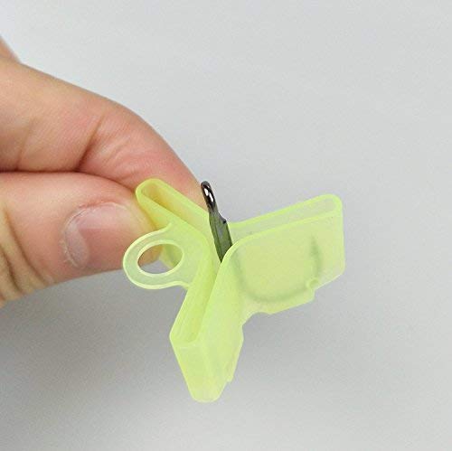 Towejo Fishing Hook caps Set Treble Hook Bonnets Covers in Different Sizes Fishing Tackle Accessories Kit (Yellow, 100pcs)