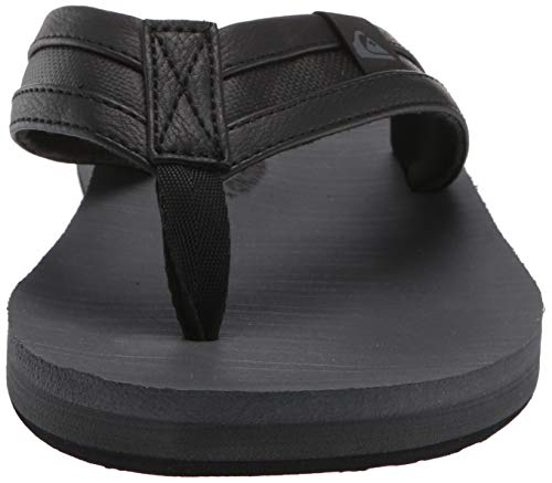 Quiksilver Men's Carver Squish Flip-Flop, Black/Grey/Black, 10(43) M US