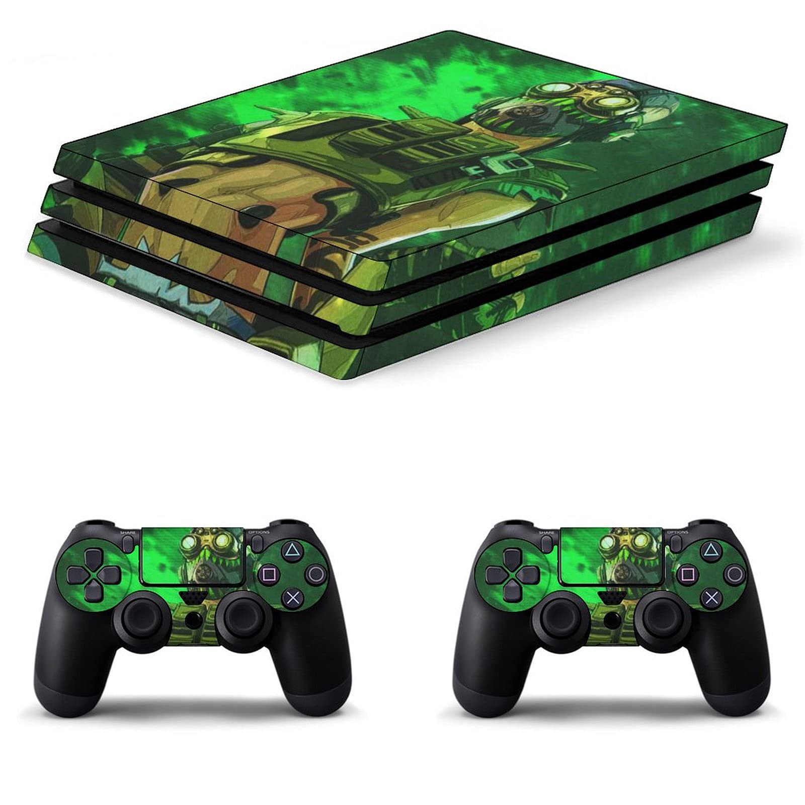 ZHENGJC Apex Legends_Octane PS4 Pro Controller and Console Skin Sticker Protective Cover Wireless/Wired Gamepad Controller Full Body Skin Body Vinyl Sticker Decal Cover Skin