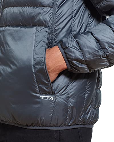Tumi TumiPax Men's Recycled Reversible Packable Travel Puffer Jacket, Grey Camo, x-Large