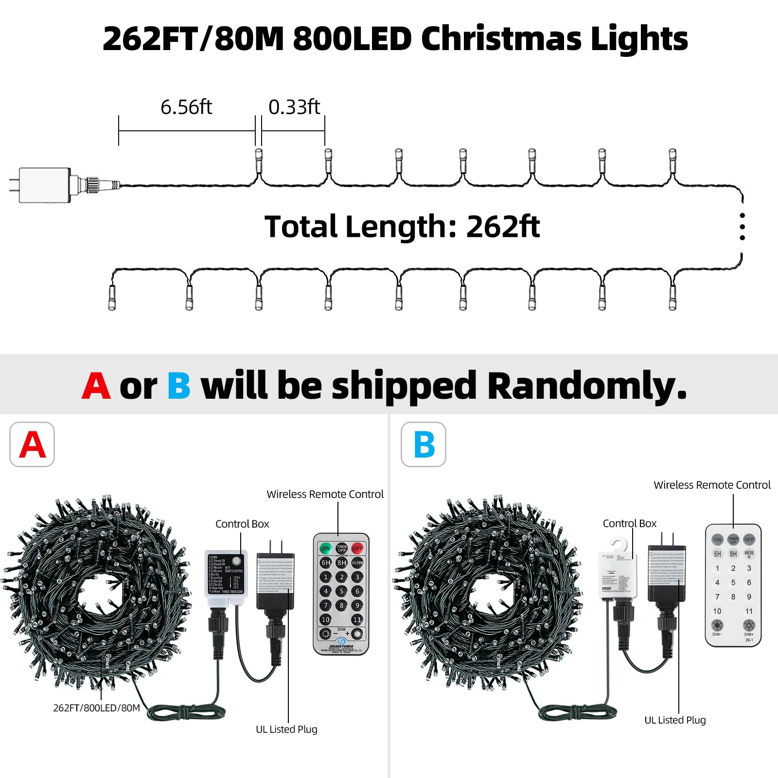 Tcamp 105ft 300 LED Christmas Tree Lights Outdoor Indoor String Lights End to End Plug Memory Function UL Certified 8 Modes Fairy Lights for Christmas Tree Party Wedding Holiday Decor (Warm White)