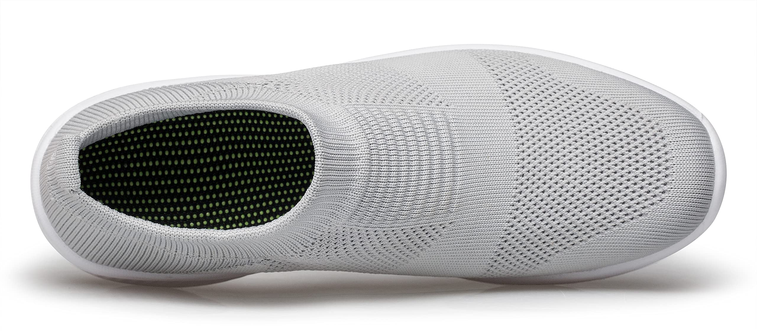 vibdiv Slip on Sock Sneakers Shoes for Wome Walking Shoes Comfortable for Jogging Work Gary 5 Light Gray White