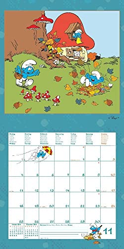 The Smurfs 2024 - Brochure Calendar 30 x 30 cm (30 x 60 cm Open) - Calendar with Space for Notes - Picture Calendar - Wall Planner - Children's Calendar