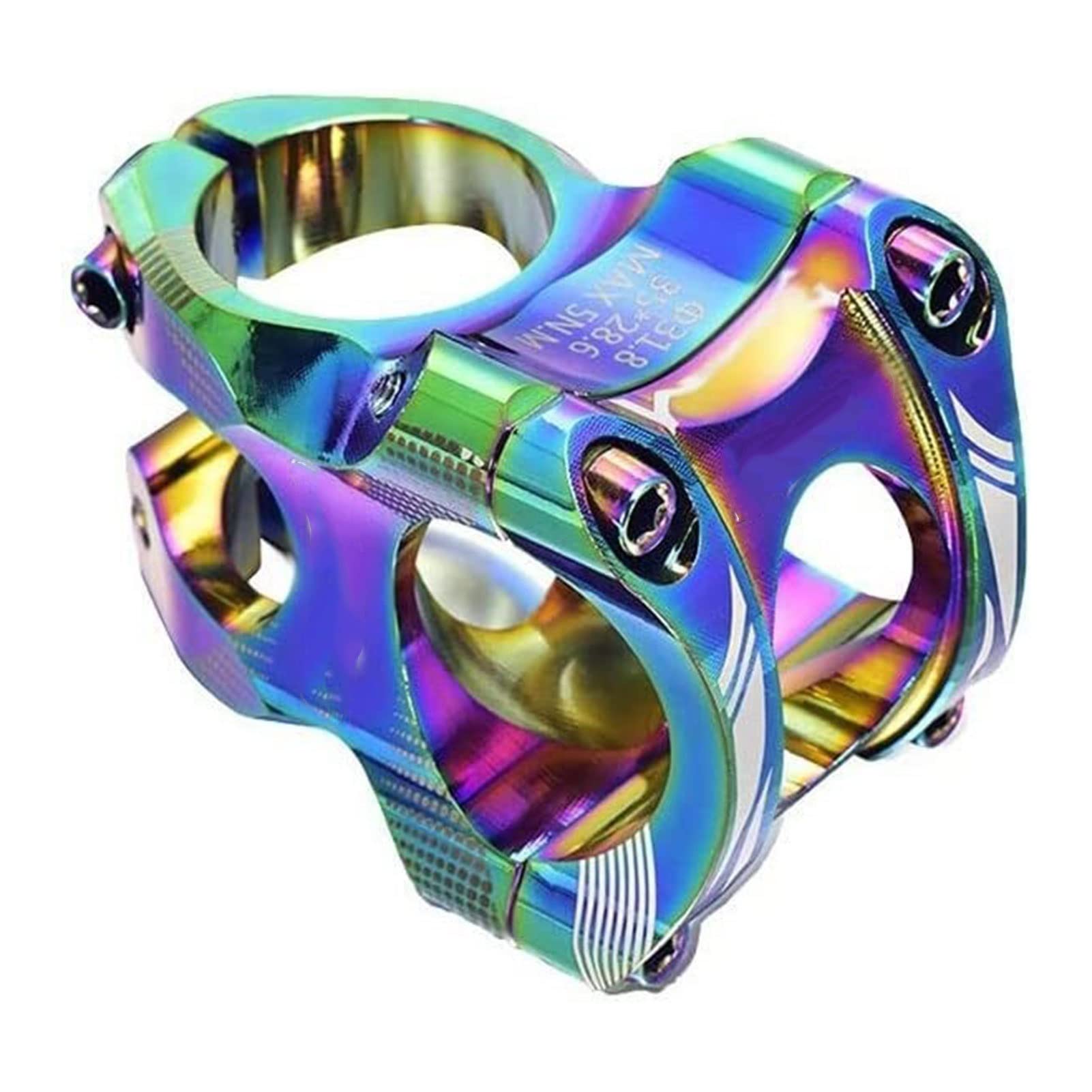 ZECHAO Bike Stem,31.8mm Handlebar Mountain Road Bike Stem 35mm Riser 28.6mm Fork Stem Bike Riser Ultralight Mountain AM XC DH Stem Bike Stem (Color : Colorful, Size : 31.8mm)