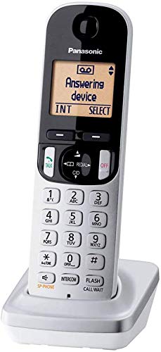 Panasonic KX-TGC222S DECT 6.0 2-Handset Landline Telephone with Answering Machine Illuminated Handset Keypad Amber Backlit Display (Renewed)