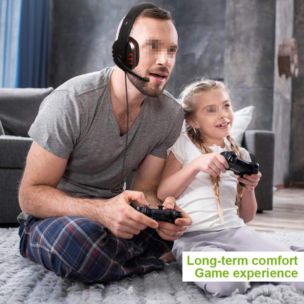 SFBBBO Headset On Ear Headset Stereo Deep Gaming Headphones Earphone with Microphone for Computer Pc Laptop Notebook GreenNoLEDPC