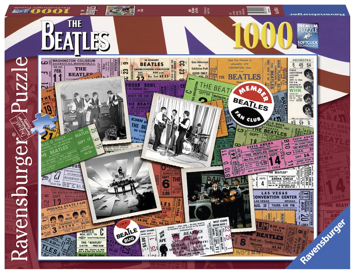 Ravensburger The Beatles Tickets 1000 Piece Jigsaw Puzzle for Adults β Every piece is unique, Softclick technology Means Pieces Fit Together Perfectly