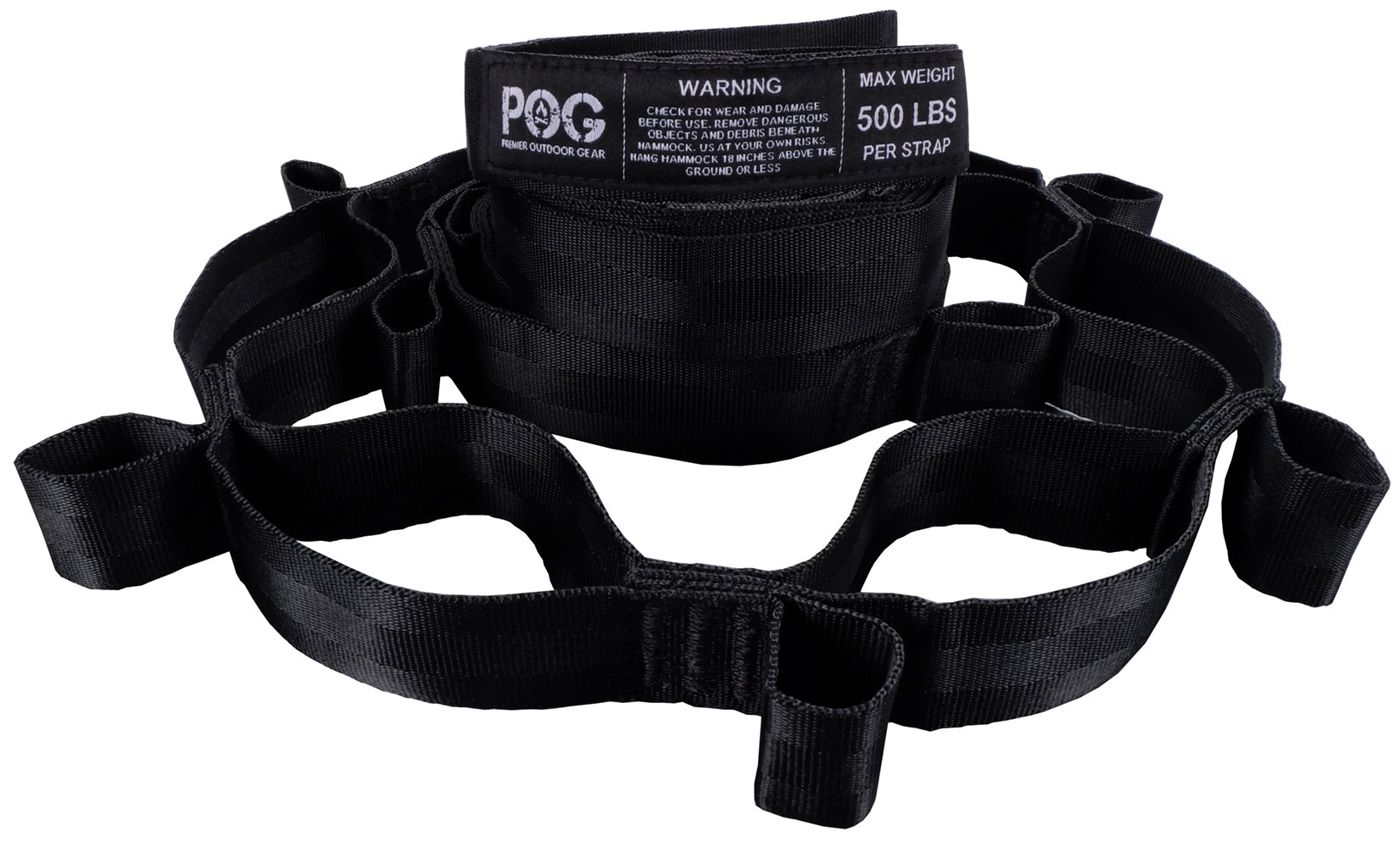POG Premium Double Hammock - Ripstop Nylon with Aluminum Carabiners & 9 Feet Long Straps Included. (Sapphire Blue/Lake Blue, 78" W x 125" L)