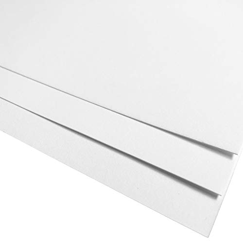 Premium 100% Cotton 4" x 6" Flat Cards - Small or Bulk Packs - LetterPress CardStock - Great for DIY LetterPress, Invitations, Details Cards, and More! (Brilliant White 92#, 50 pack)