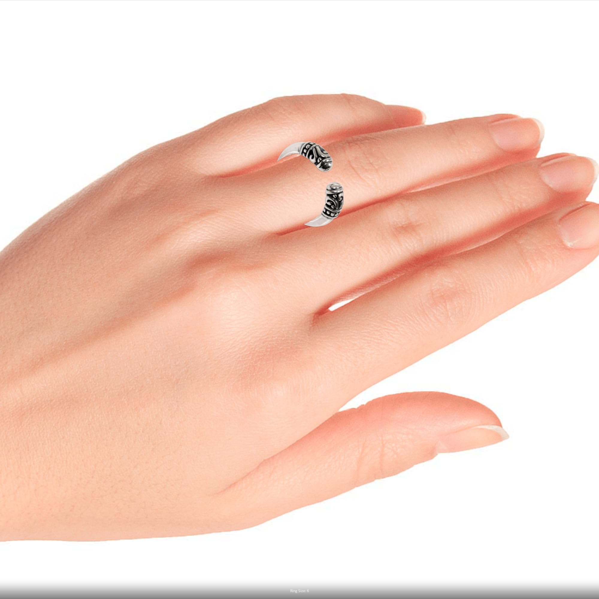 NOVICA Artisan Handmade .925 Sterling Silver Wrap Ring from Indonesia 'Twin Buds'