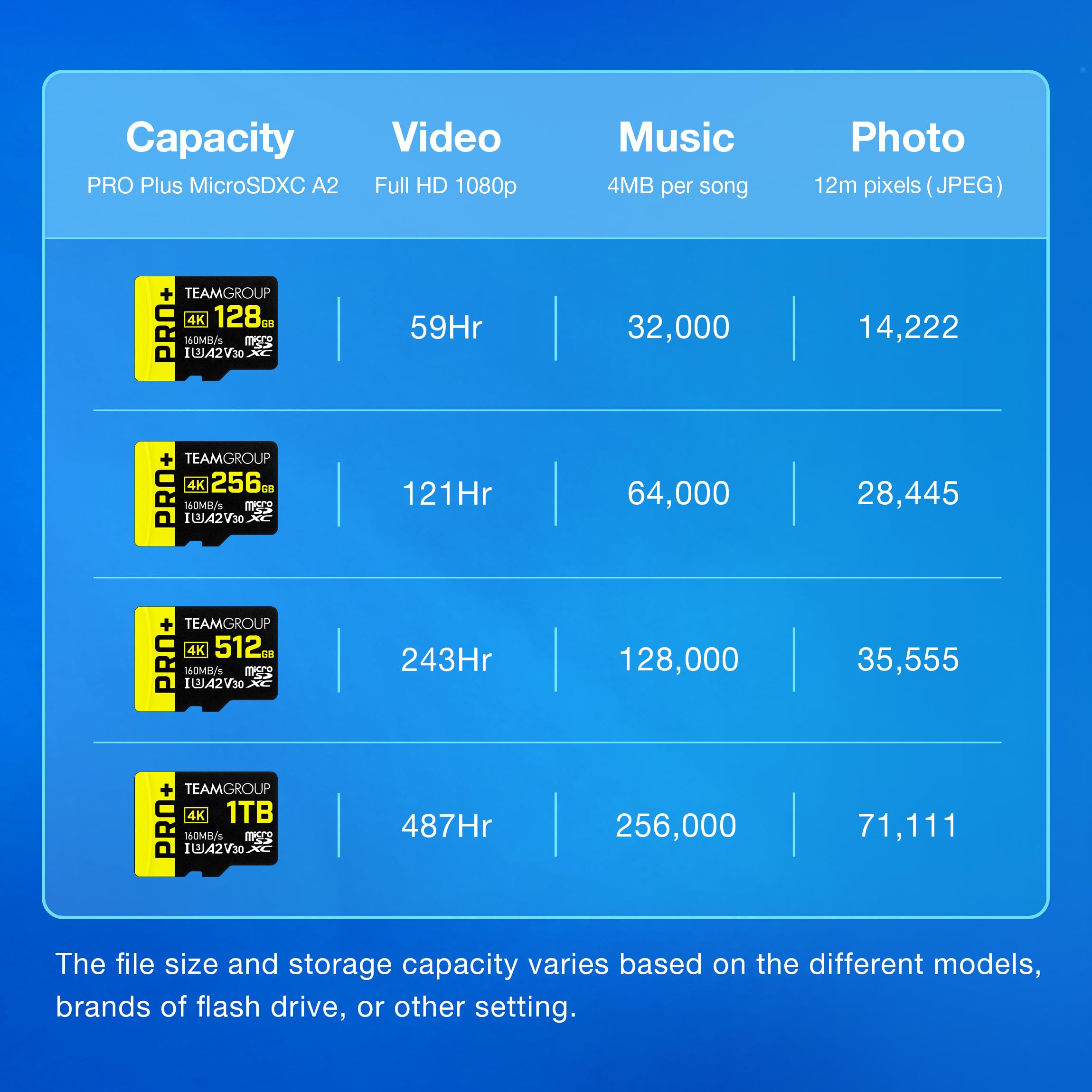 TEAMGROUP A2 Pro Plus Card 256GB Micro SDXC UHS-I U3 A2 V30, Read/Write up to 160/110 MB/s for Nintendo-Switch, Gaming Devices, Tablets, Smartphones, 4K Shooting, with Adapter TPPMSDX256GIA2V3003
