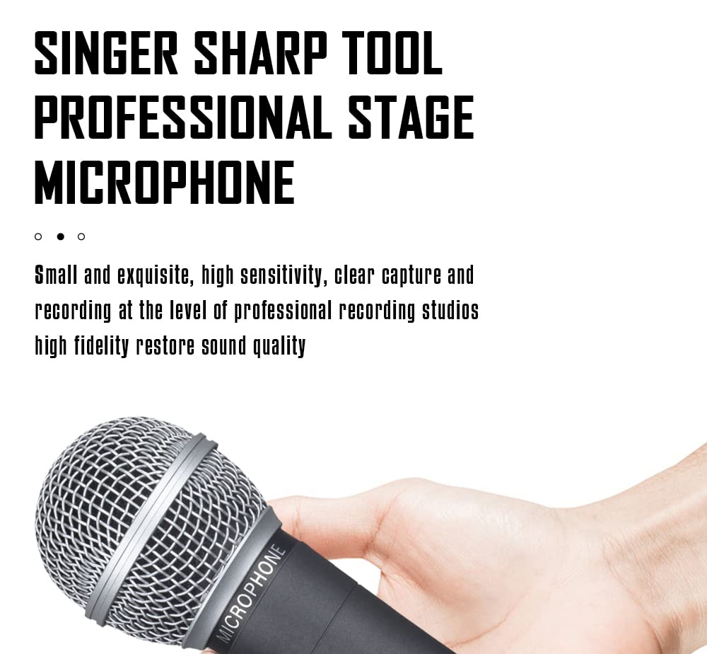 weymic Wm58 Classic Style Audio Instrument Professional Dynamic Handheld Microphone (Include Cable 16.4ft XLR to 1/4'',no On/Off Button)