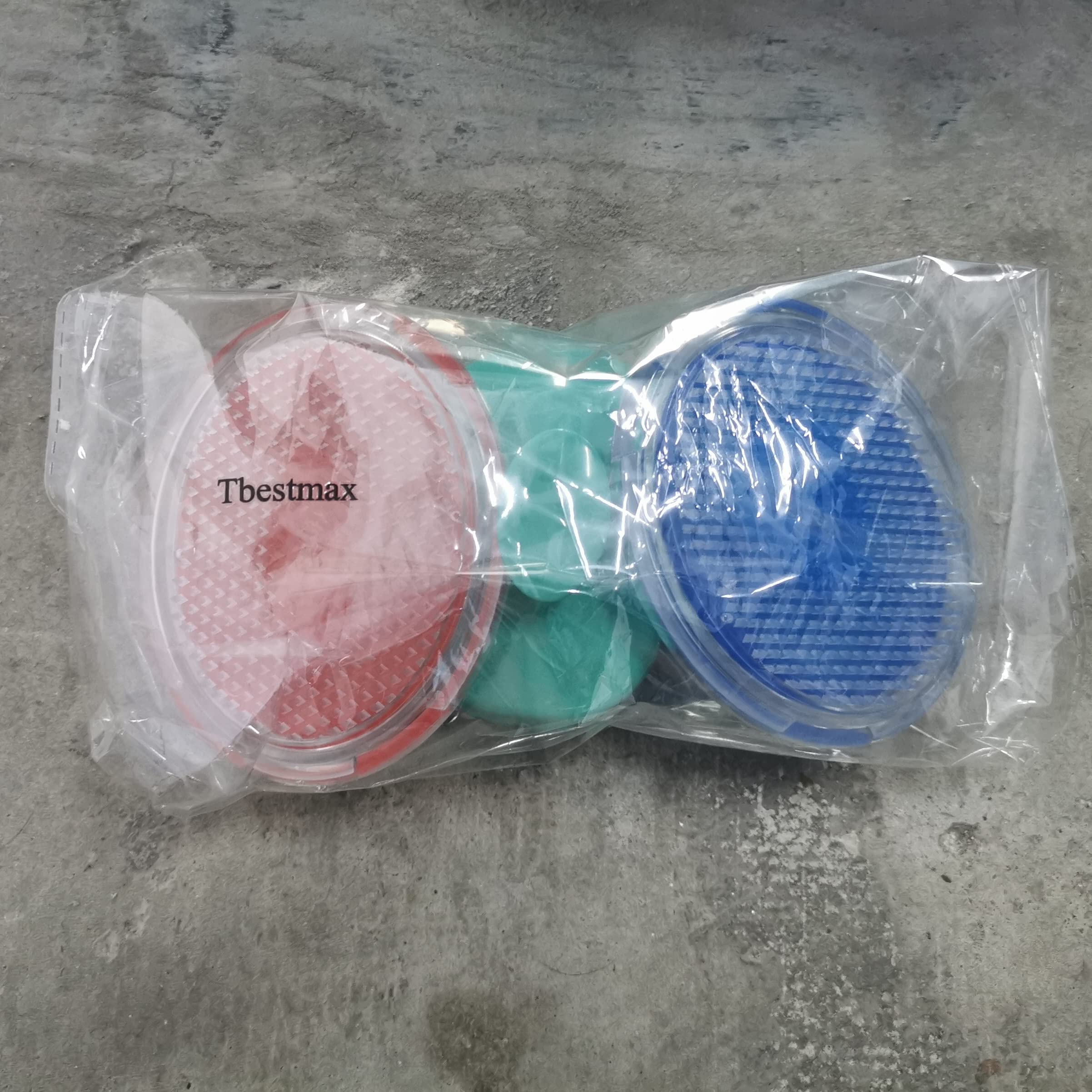 Tbestmax 3 Pcs Exfoliating Brush for Ingrown Hair, Body Scrubber, Blue Green Red
