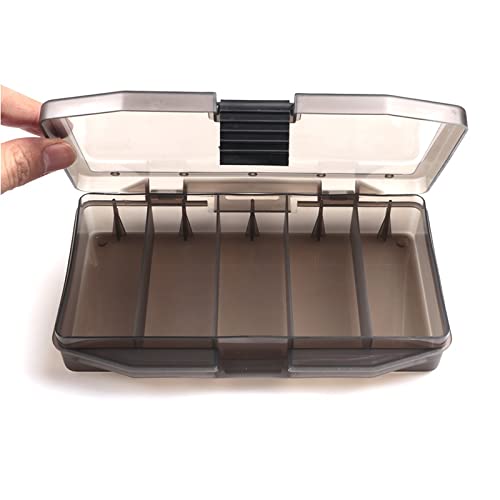WALNUTA Fishing Box Large 5 Grid Matte Thickened Bait Accessories Storage Box Fishing Gear Fishing Tool Bait Box (Color : A)